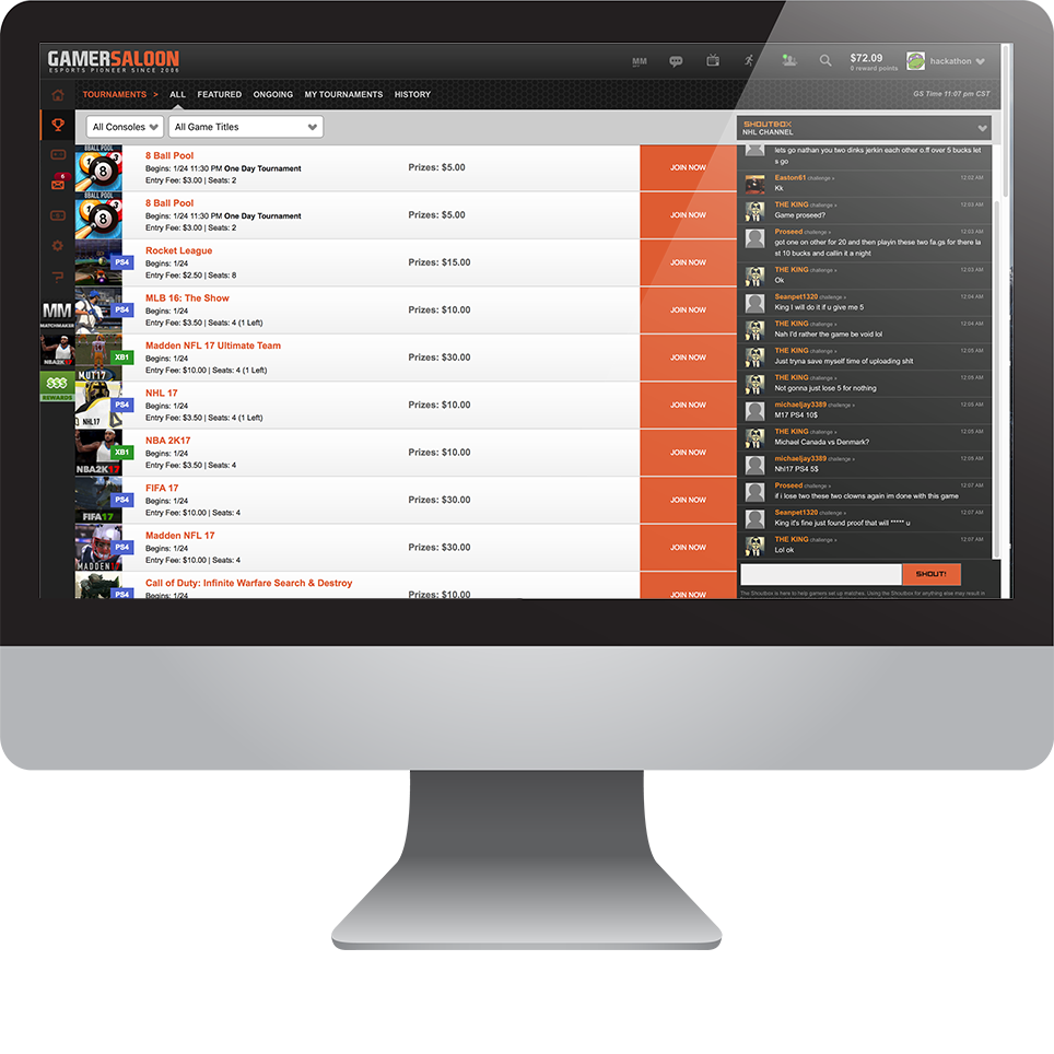 GamerSaloon | Video Game Tournaments for Cash Prizes